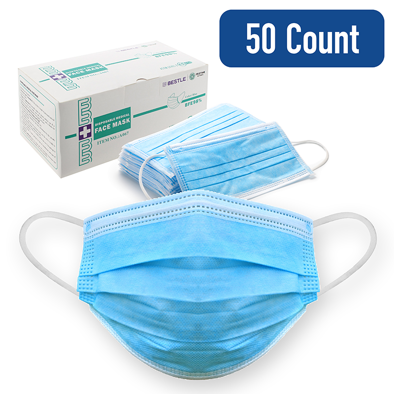 ASTM 1 Face Masks 50 Count | 3-Ply Medical Grade | COVID-19